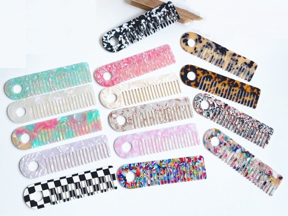 Acetic acid comb square shape comb pocket size for beard women hair ...